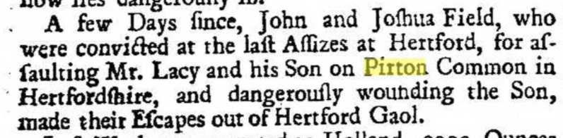 Crime - Pirton Local History Group